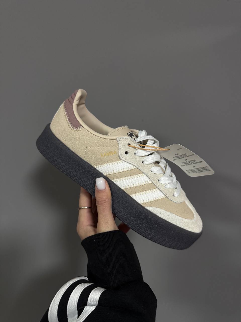 Adidas Samba Platform Beige/Black - TAKESHOES